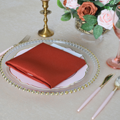 Premium Polyester Napkin 20"x20" - Rust - CV Linens™