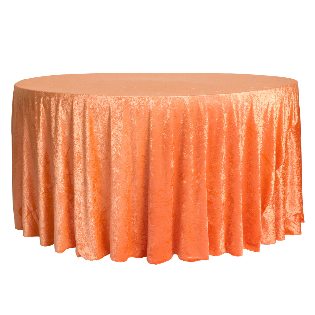 Velvet 132" Round Tablecloth - Orange - CV Linens™