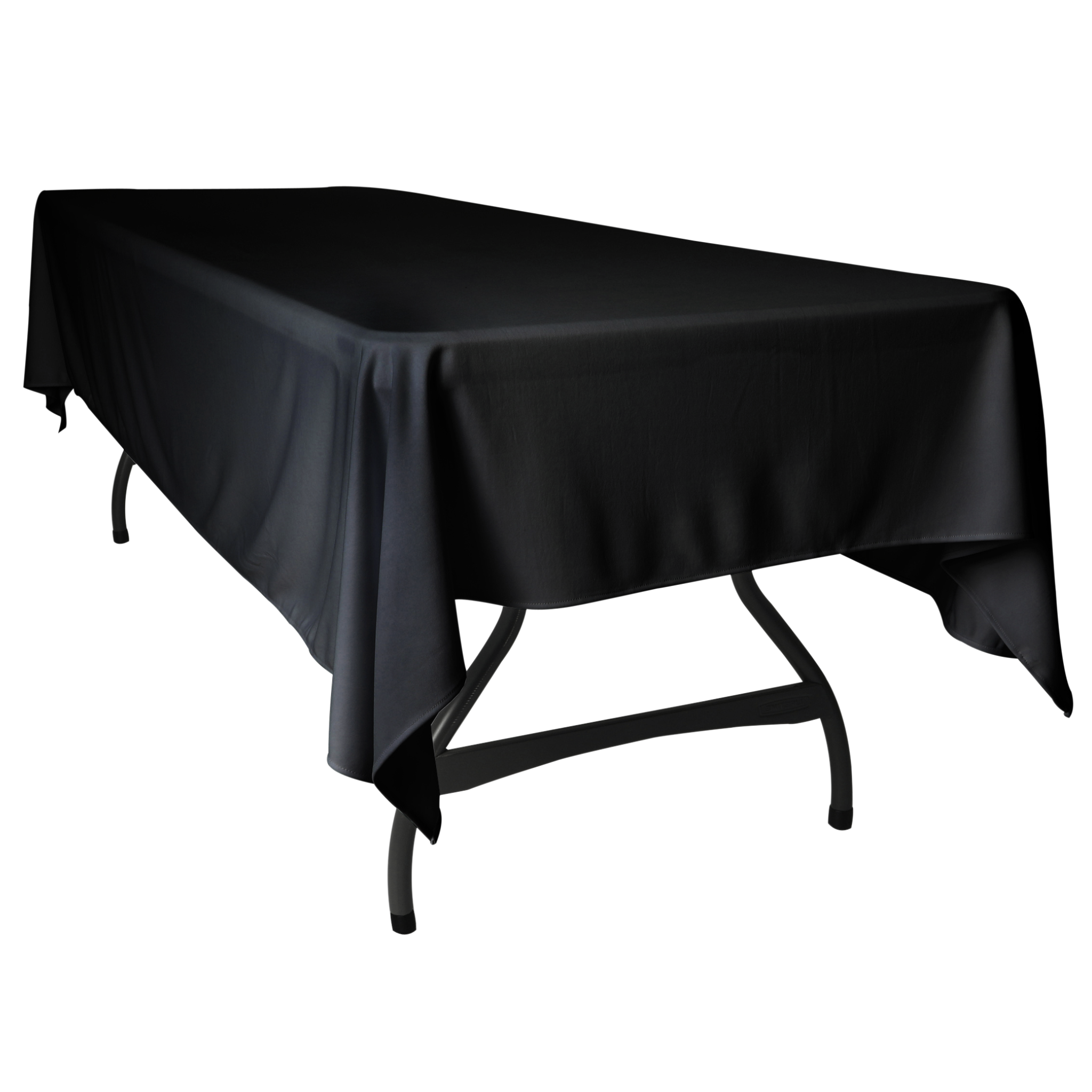Scuba 60"x120" Rectangular Tablecloth - Black - CV Linens