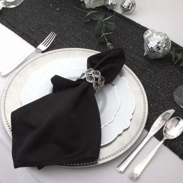 Black Scuba Napkins– CV Linens
