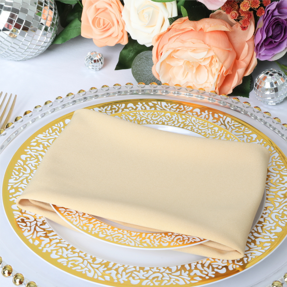Scuba Napkin 20"x20" (5 pcs/pk) - Champagne– CV Linens