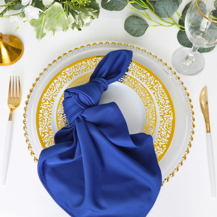 Scuba Napkin 20"x20" (5 pcs/pk) - Royal Blue– CV Linens