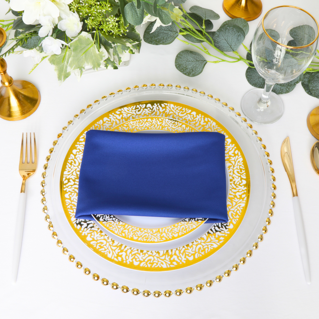 Scuba Napkin 20"x20" (5 pcs/pk) - Royal Blue– CV Linens