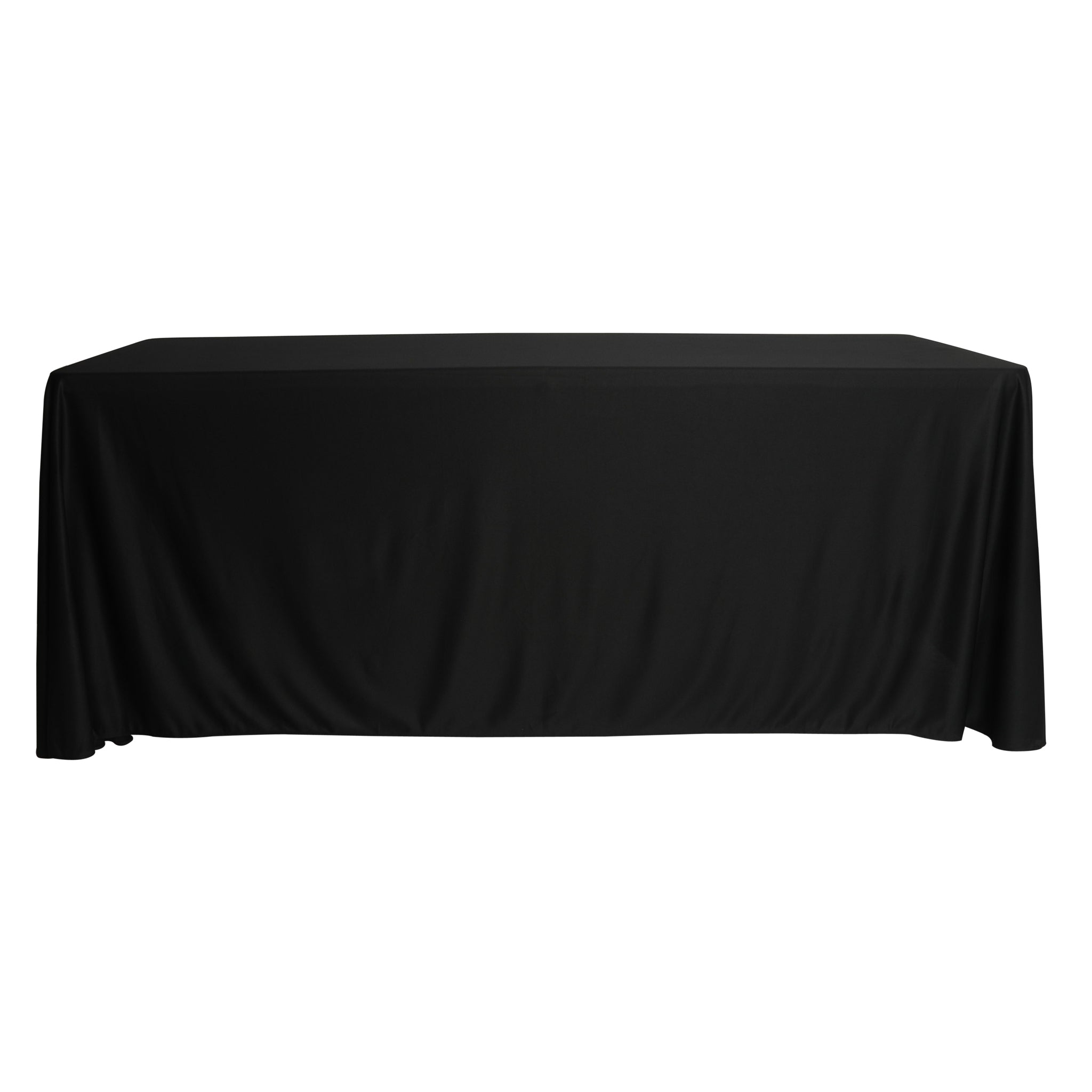 Black Scuba 90”x132” Rectangular Oblong Tablecloth - CV Linens™