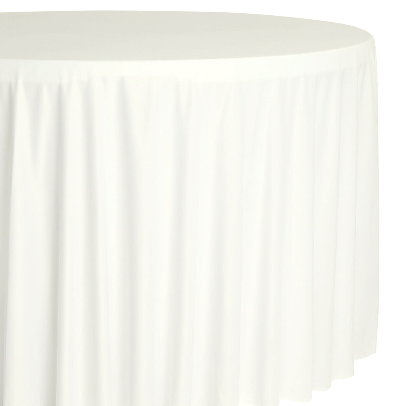 Scuba 132" Round Tablecloth - Ivory - CV Linens