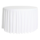 Scuba 132" Round Tablecloth - White– CV Linens