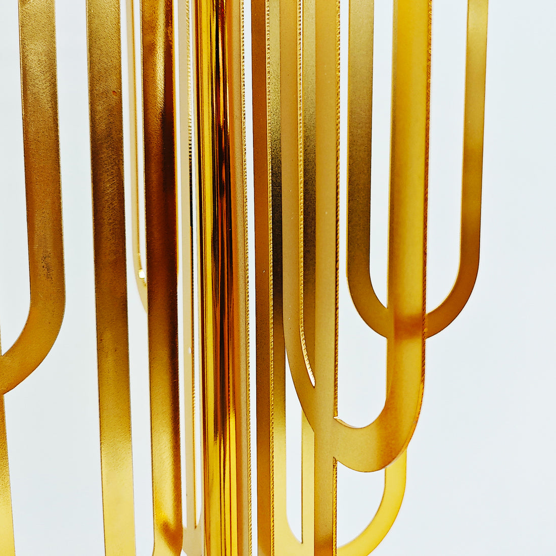 Set of 2 Modern Floral Centerpiece Riser Tabletop Stand - Gold - CV Linens™