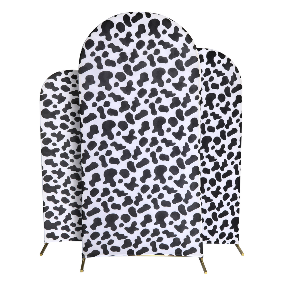 Spandex Covers for Trio Arch Frame Backdrop 3pc/set - Cow Animal Print ...