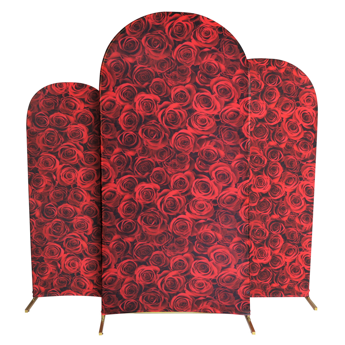Spandex Covers for Trio Arch Frame Backdrop 3pc/set - Red Roses– CV Linens