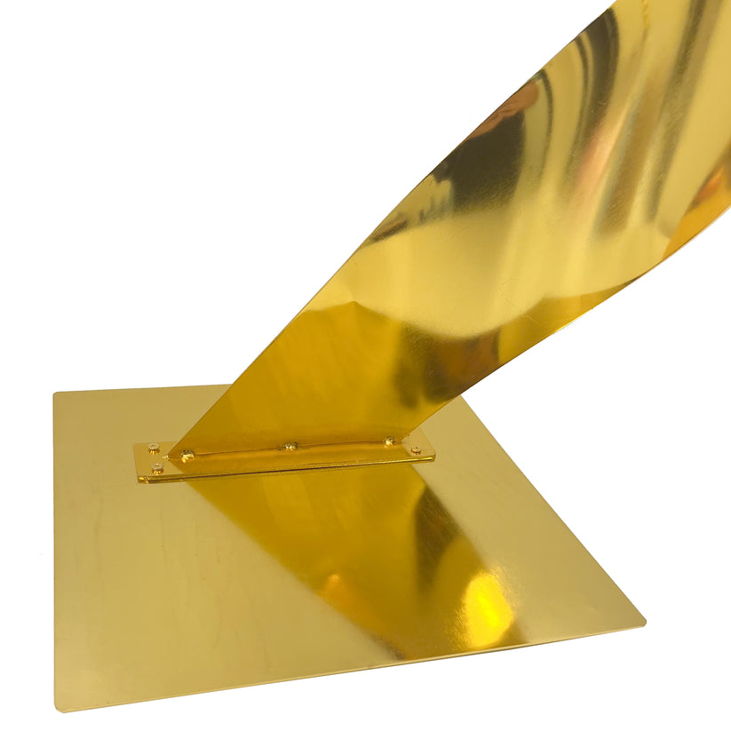 Spiral Ribbon Floral Centerpiece Stand - Gold - CV Linens™