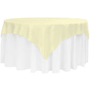 Square 72" Satin Table Overlay - Yellow - CV Linens™