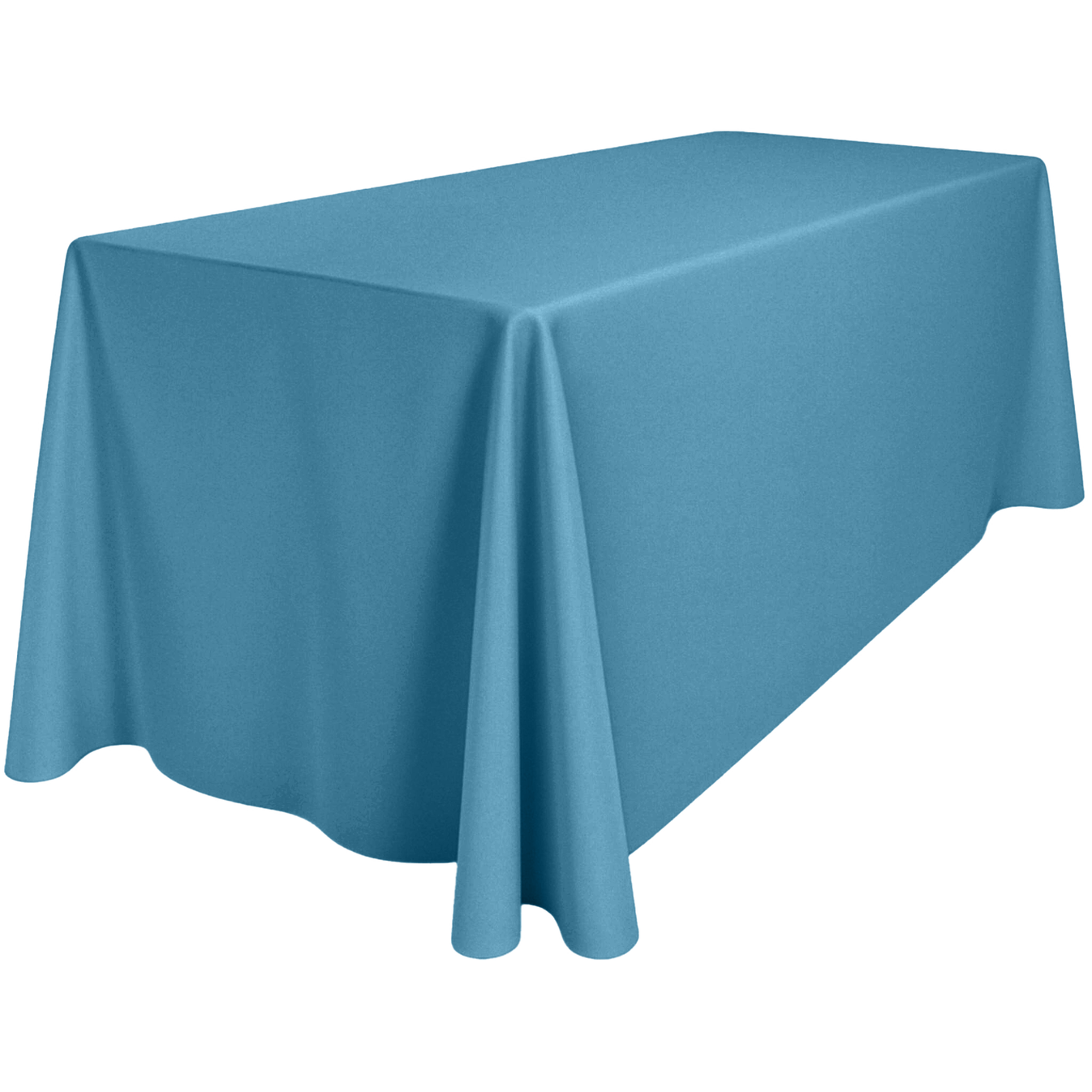 90"x132" Rectangular Oblong Premium Polyester Tablecloth - Steele Blue ...