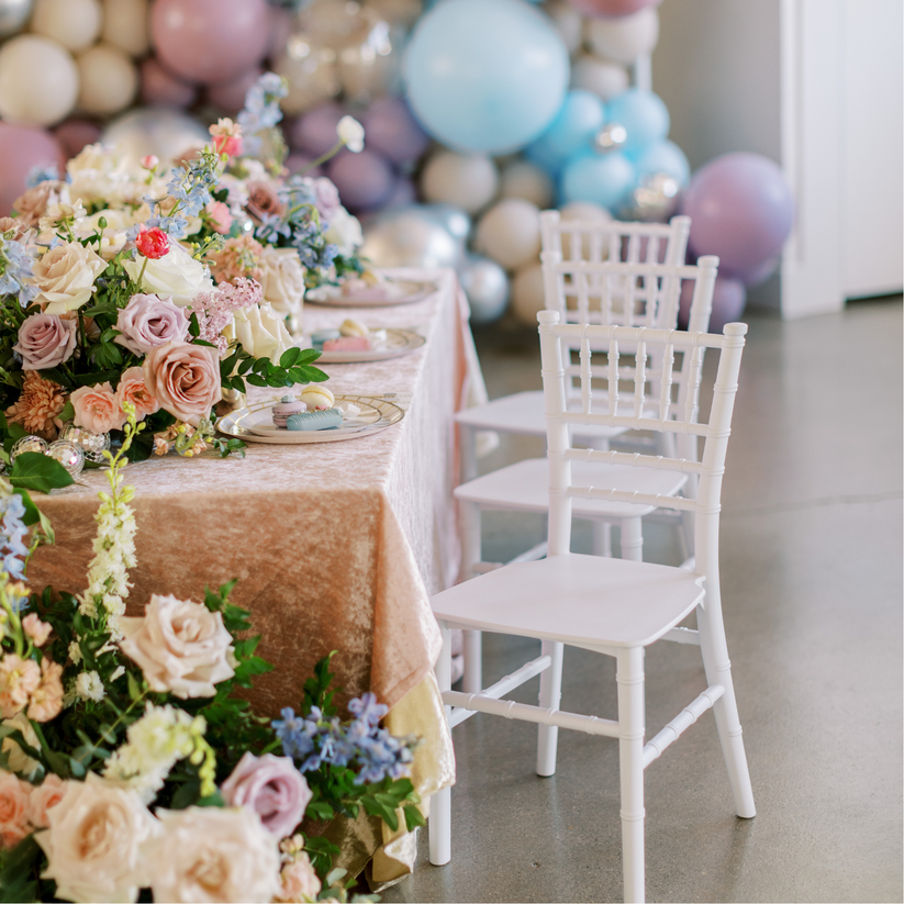 Velvet 90"x132" Rectangular Tablecloth - Blush/Rose Gold– CV Linens