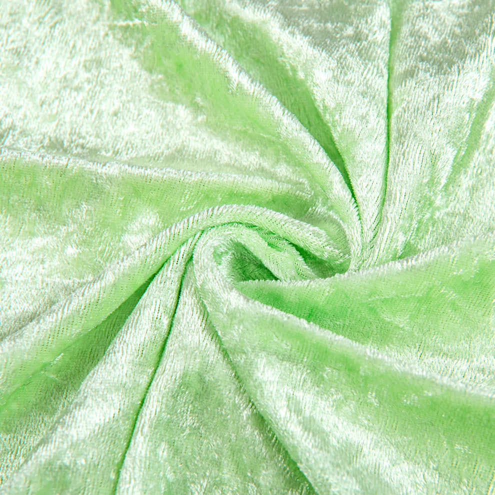Mint Green Velvet 132" Round Tablecloth - CV Linens™