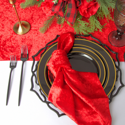 Velvet 20"x20" Linen Napkin - Red - CV Linens™