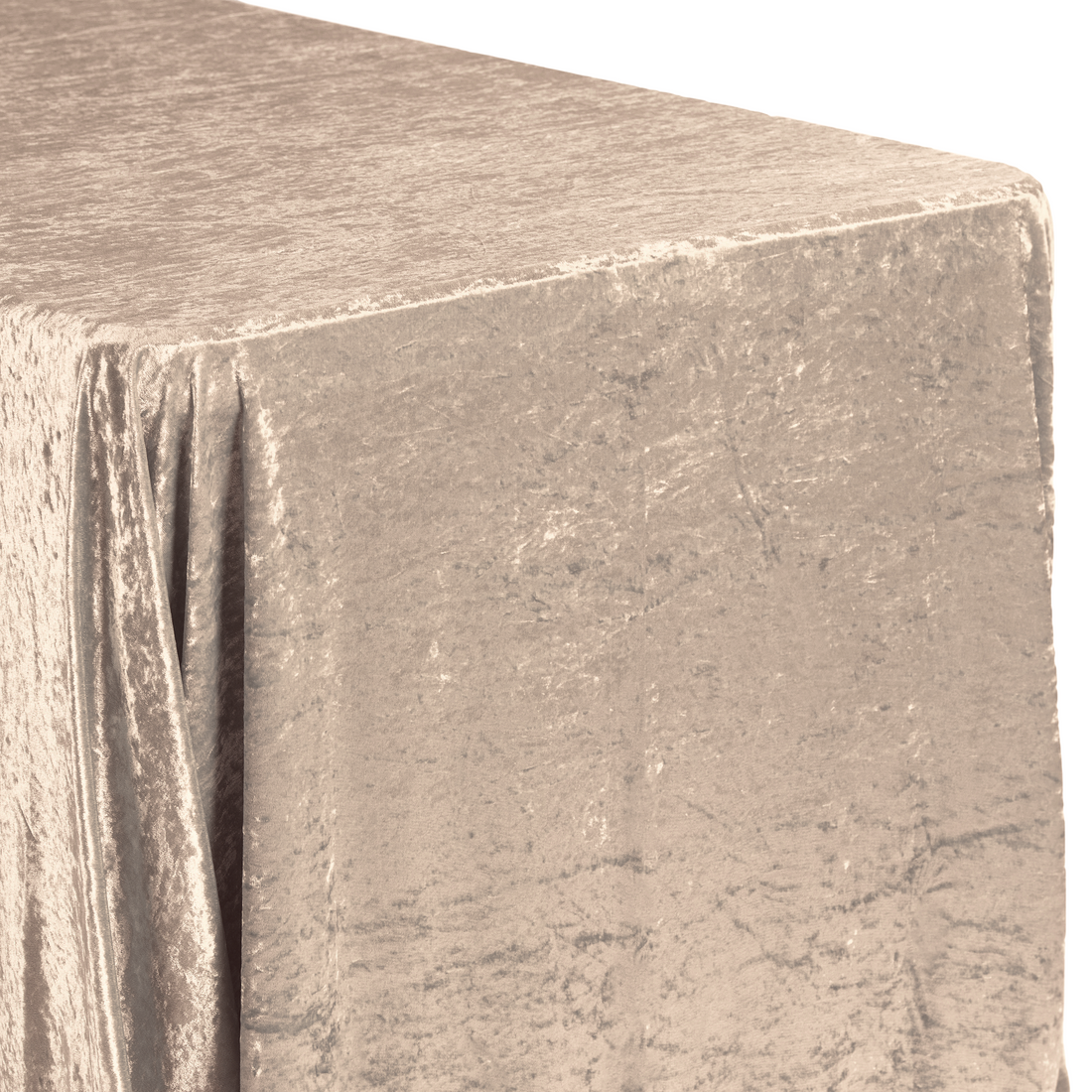 Beige Velvet 90"x156" Rectangular Tablecloth - CV Linens™