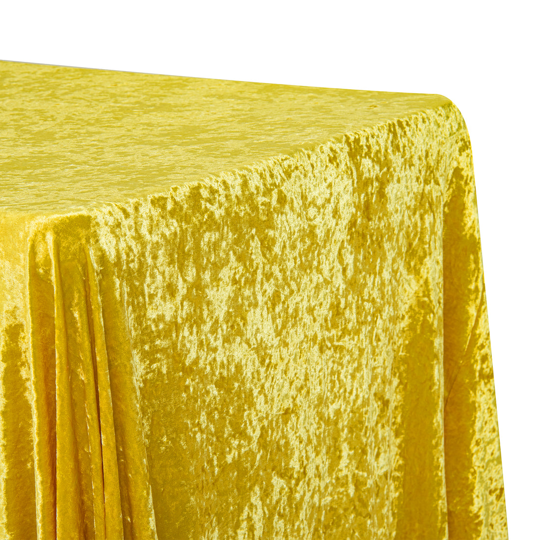 Velvet 90"x132" Rectangular Tablecloth Canary Yellow - CV Linens™