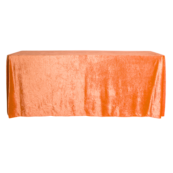 Velvet 90"x132" Rectangular Tablecloth Orange - CV Linens™