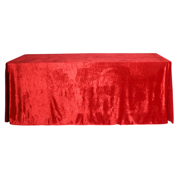 Velvet 90"x132" Rectangular Tablecloth - Red - CV Linens™