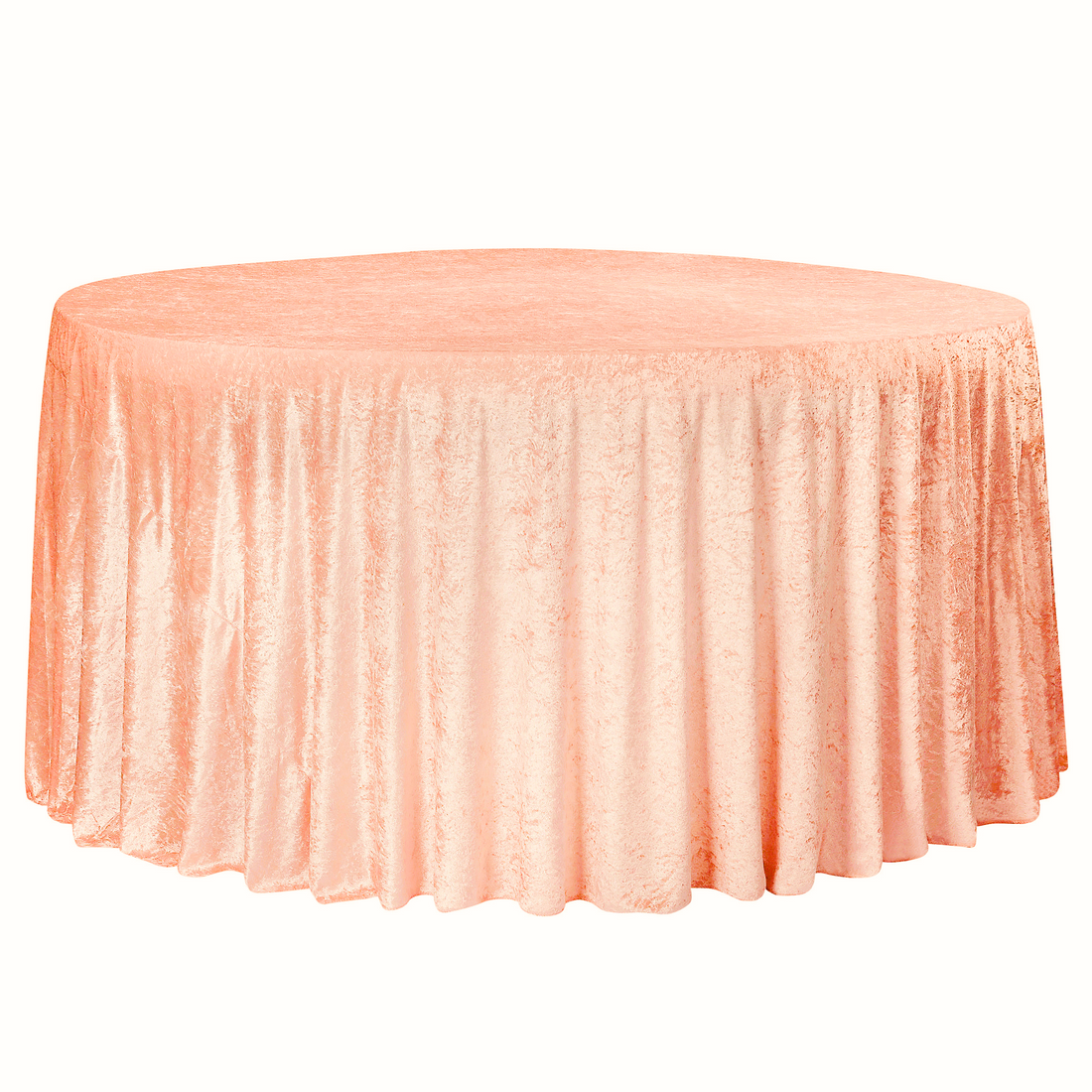 Peach Velvet 132" Round Tablecloth - CV Linens™
