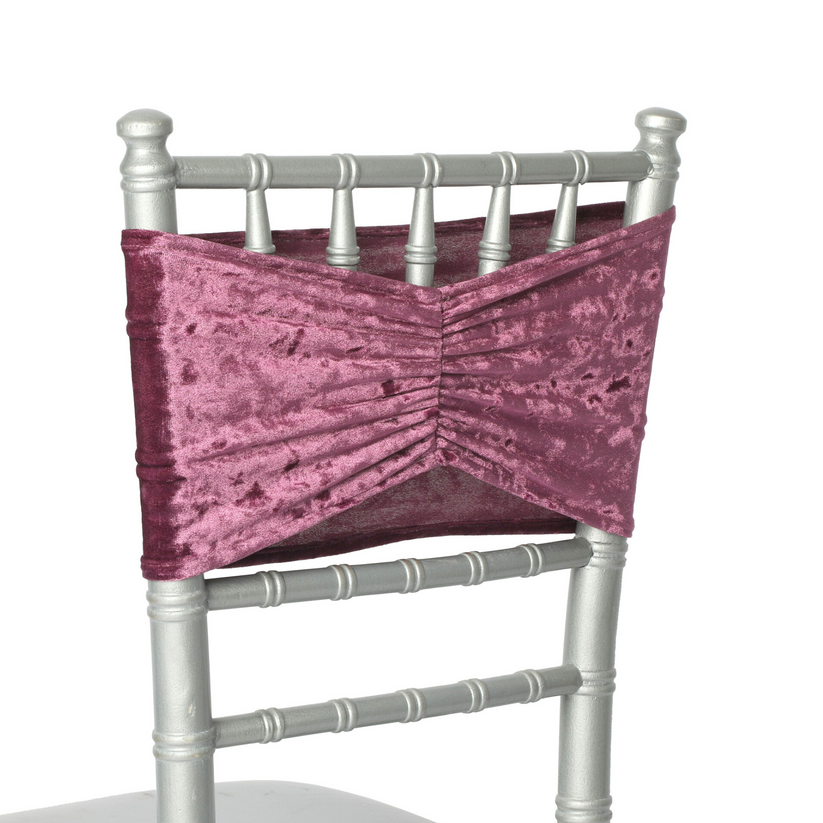 Velvet Ruffle Stretch Chair Band - Violet– CV Linens