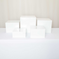 White Square Pedestal Cake/Dessert Display Stands 5 pcs/set - CV Linens™