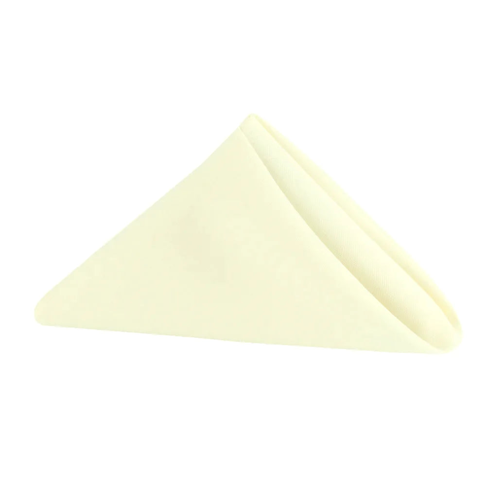 17"x17" Economy Polyester Napkin - Ivory– CV Linens