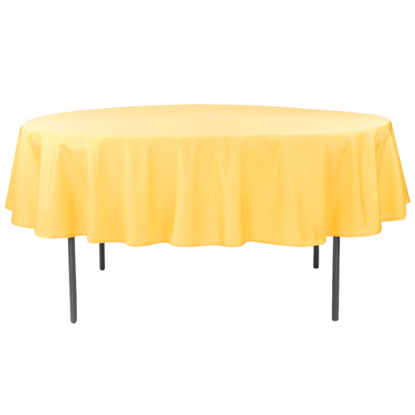 Premium Polyester 90" Round Tablecloth - Canary Yellow - CV Linens™