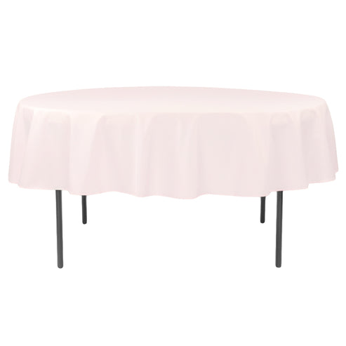 Premium Polyester 90" Round Tablecloth - Pastel Pink - CV Linens™