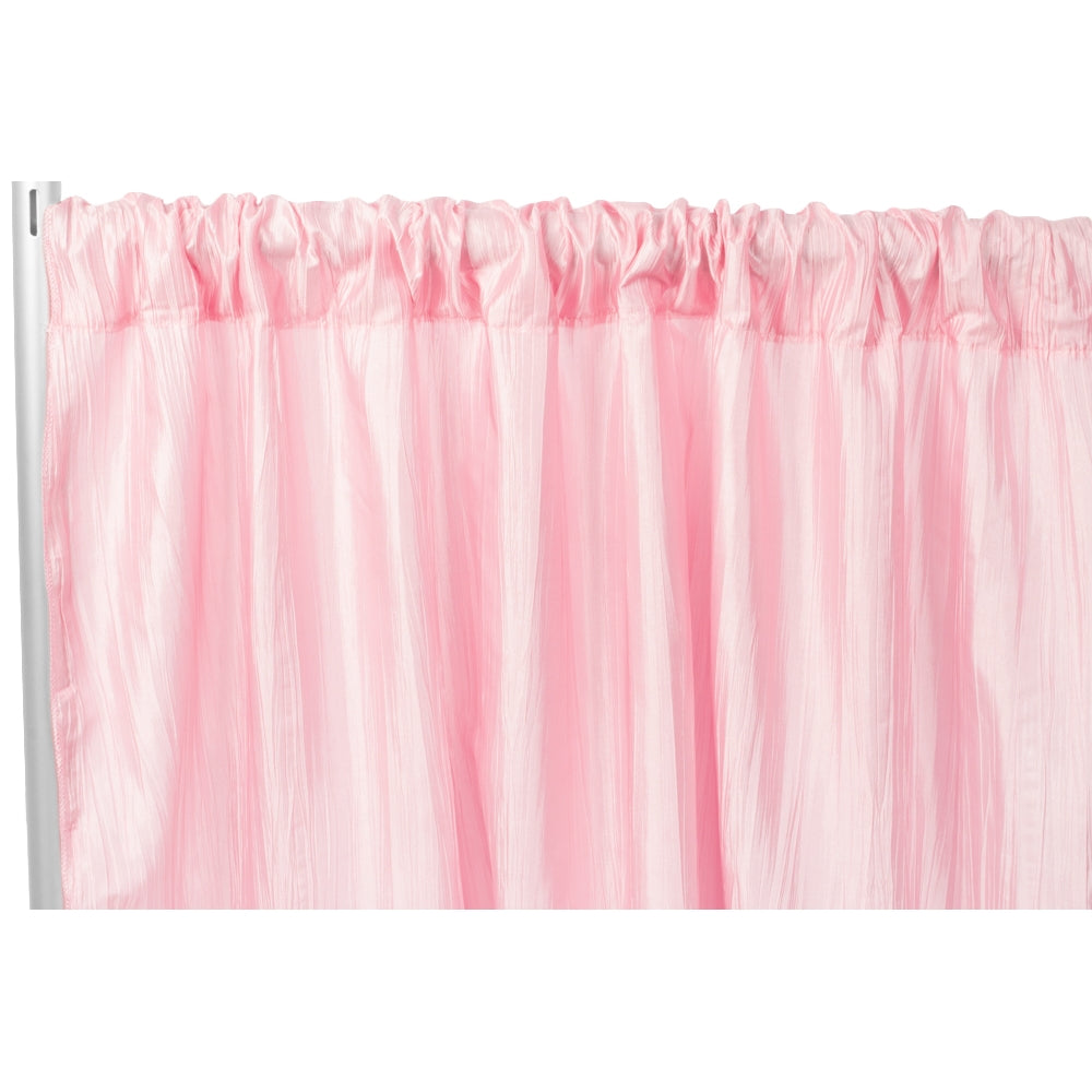 Accordion Crinkle Taffeta 10ft H x 54" W Drape/Backdrop Panel - Pink ...