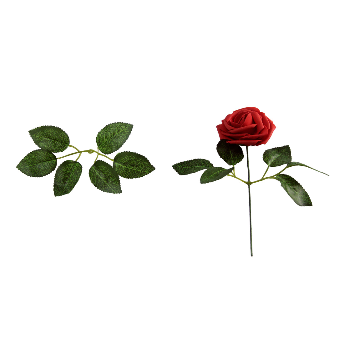 50 Pcs Artificial DIY Foam Rose Stems | Realistic 3D Red Roses– CV Linens