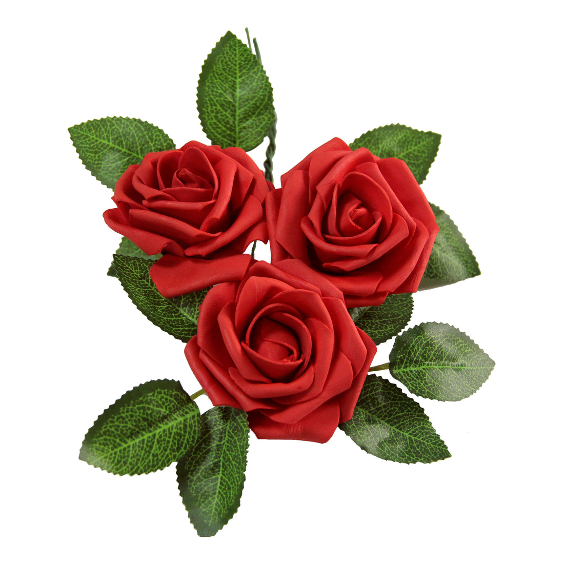 50 Pcs Artificial DIY Foam Rose Stems | Realistic 3D Red Roses– CV Linens
