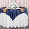 Square 72" Satin Table Overlay - Navy Blue - CV Linens™