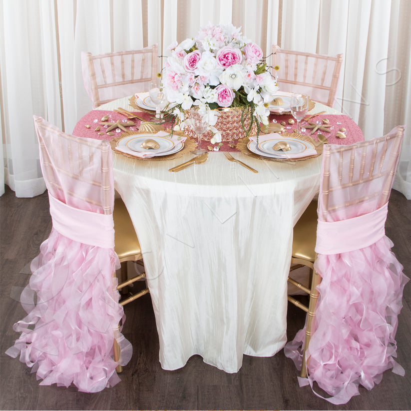 Lamour Satin Napkin 20"x20" - Pastel Pink - CV Linens™
