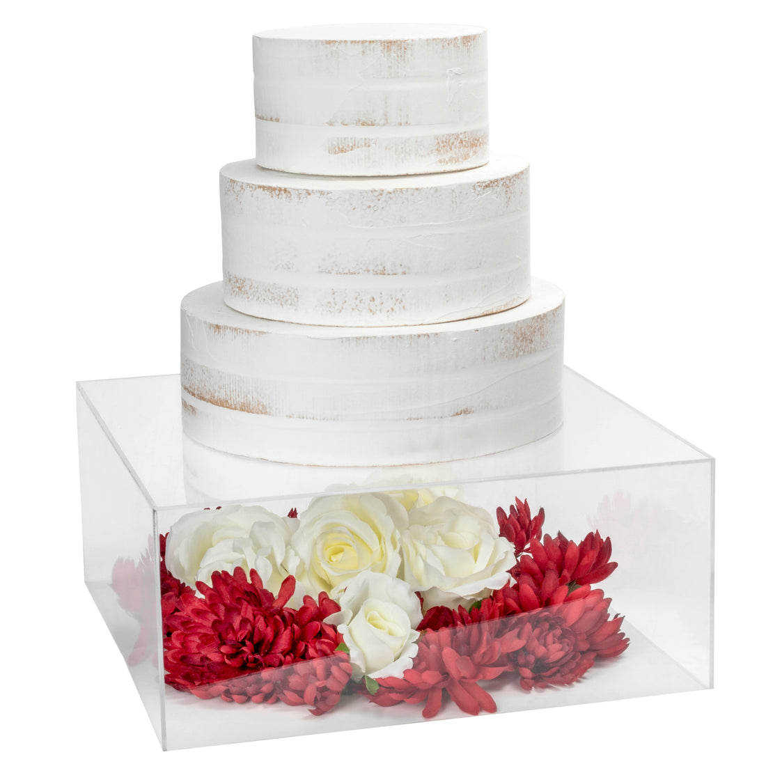 Clear Acrylic Cake Box Stand 14"x14" - CV Linens™
