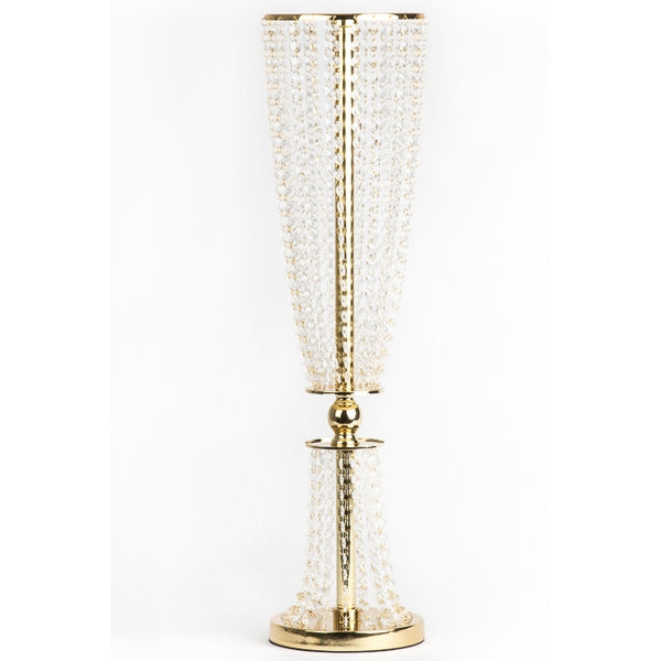 Crystal Column Tabletop Centerpiece - Gold - CV Linens™