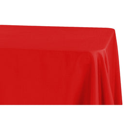 Economy Polyester Tablecloth 90"x156" Oblong Rectangular - Red - CV Linens™