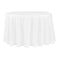 Economy Polyester White Round Tablecloth 120" | CV Linens