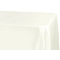 Economy Polyester Tablecloth 90"x132" Oblong Rectangular Ivory - CV Linens™