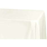 Economy Polyester Tablecloth 90"x132" Oblong Rectangular Ivory - CV Linens™