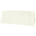 Economy Polyester Tablecloth 90"x132" Oblong Rectangular Ivory - CV Linens™