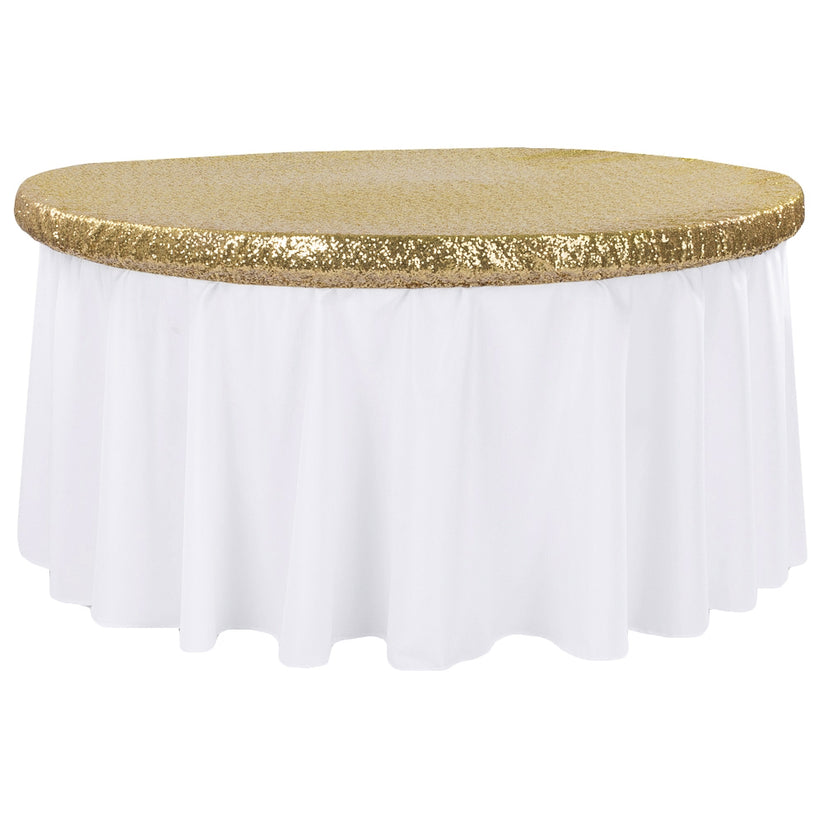 Glitz Sequin Table Topper/Cap 60" Round - Gold - CV Linens™