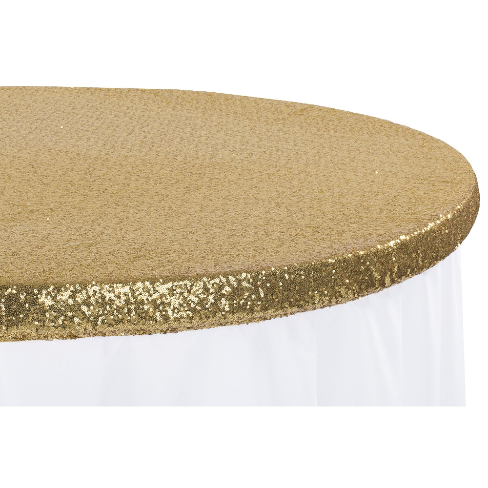Glitz Sequin Table Topper/Cap 60" Round - Gold - CV Linens™