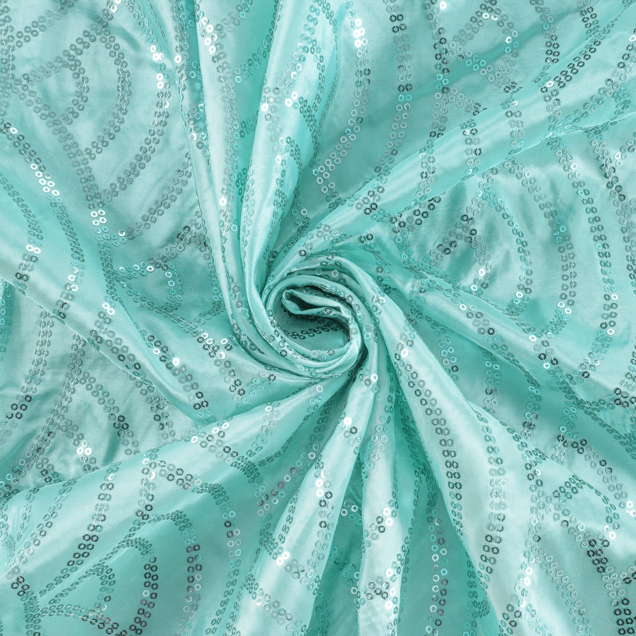 Mermaid Scale Sequin Fabric Roll 10 yards - Turquoise– CV Linens