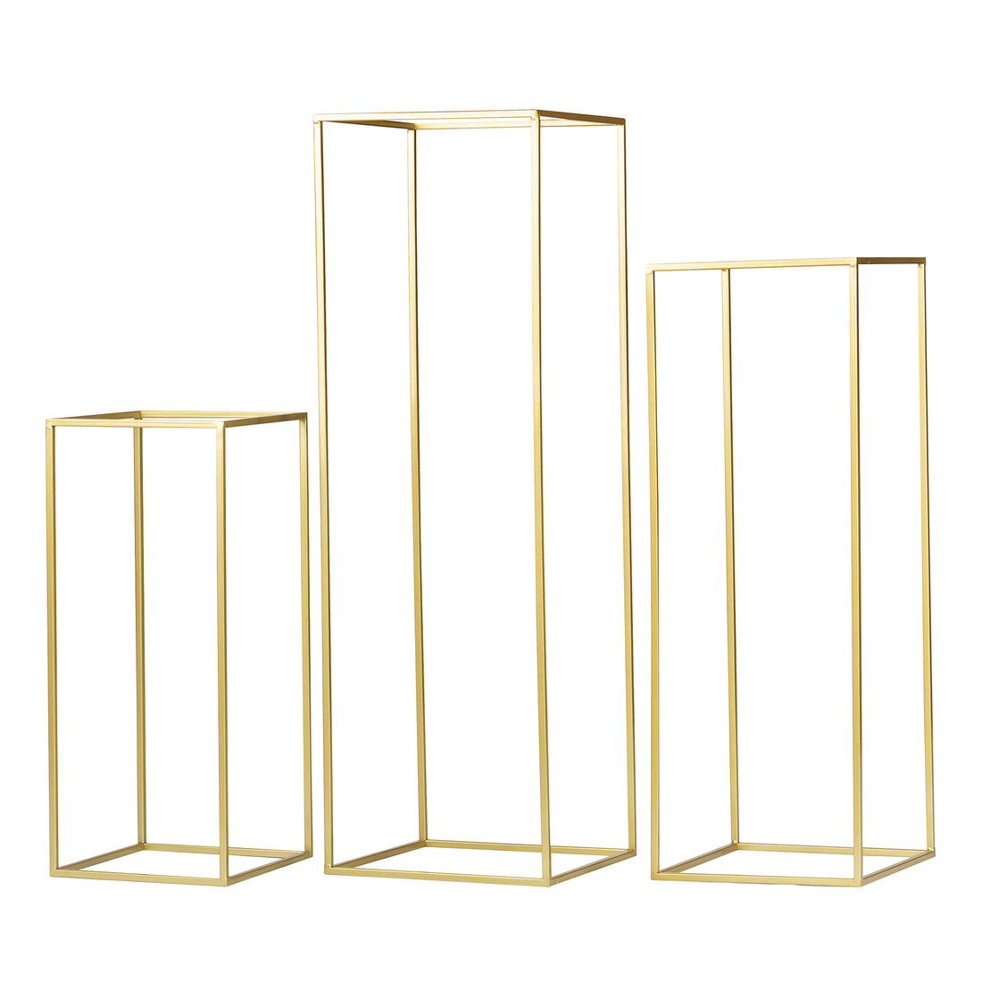Modern Rectangular Tall Metal Frame Stand Centerpiece (3 pcs/set ...