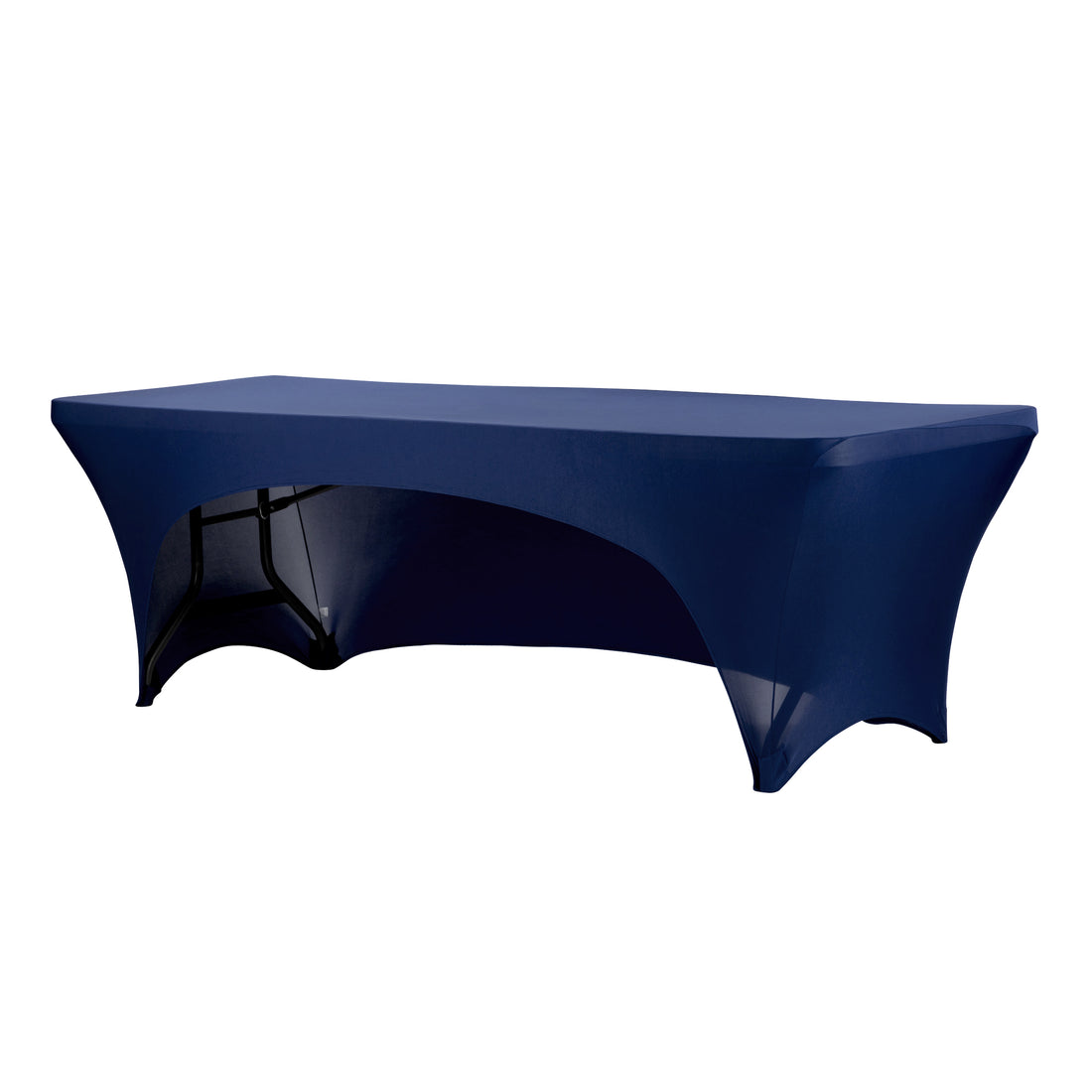 Open Back Stretch Spandex Table Cover 8 FT Rectangular - Navy Blue - CV ...