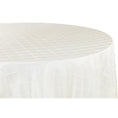 Pintuck 132" Round Tablecloth - Ivory - CV Linens™