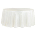 Pintuck 132" Round Tablecloth - Ivory - CV Linens™