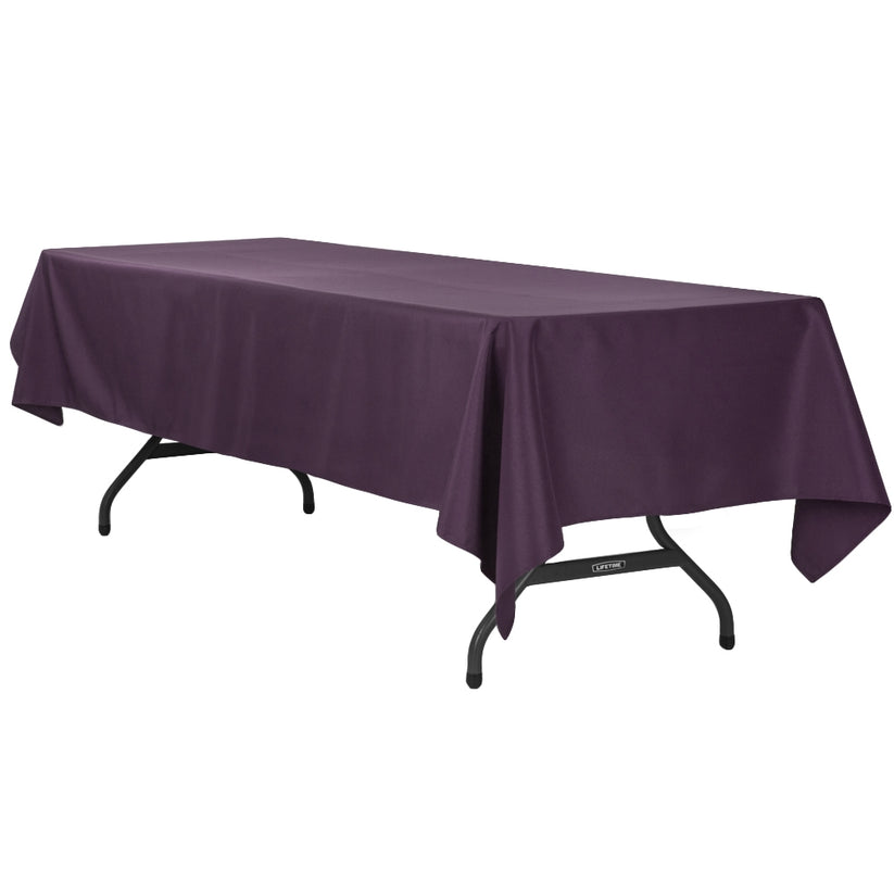 60"x120" Rectangular Polyester Tablecloth - Eggplant/Plum - CV Linens™