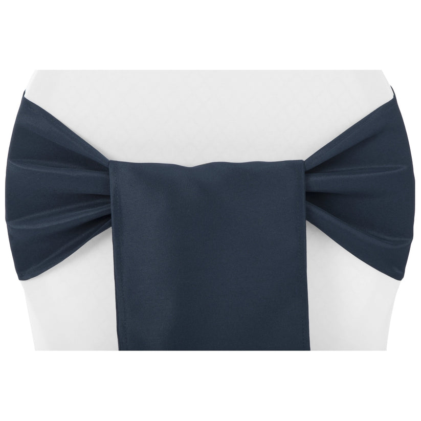 Polyester Chair Sash/Tie - Navy Blue - CV Linens™